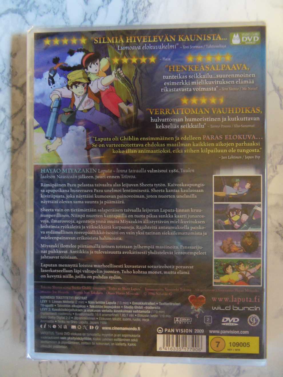 Laputa – Linna Taivaalla (DVD) (Uusi muoveissa) – Antikvariaatti – Divari Saesoteria