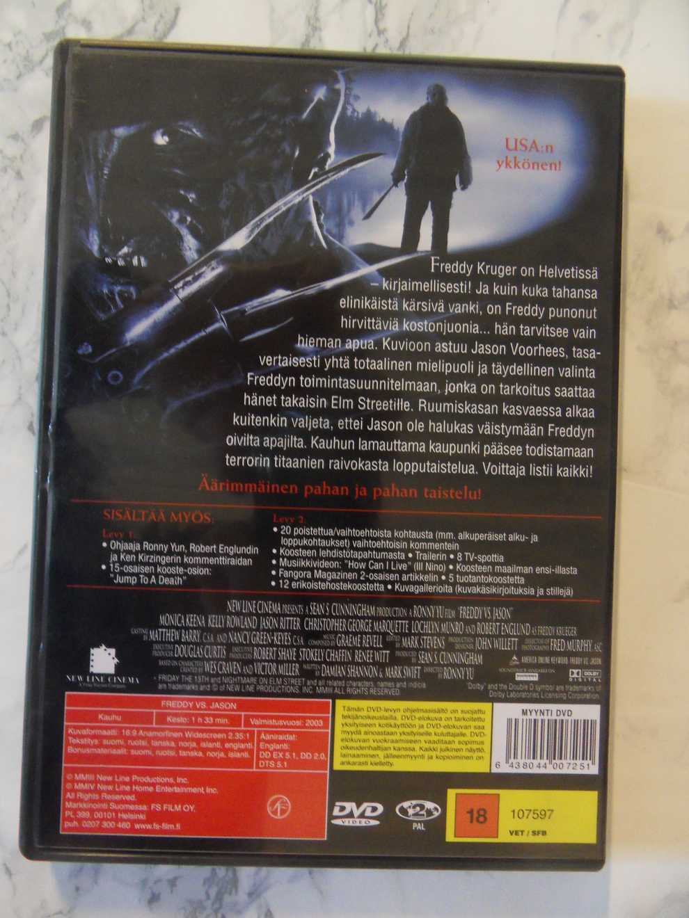Freddy vs. Jason (DVD) – Antikvariaatti – Divari Saesoteria